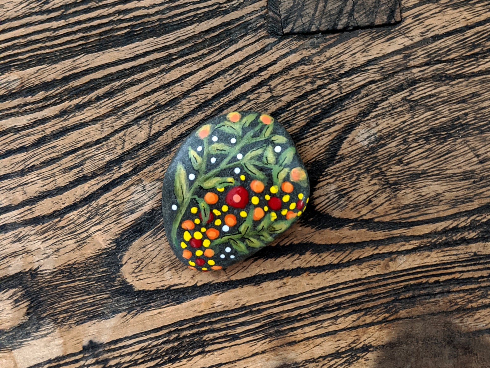 Whimsical Flower Rock Hand Painted Flower Rock Painted Beach | Etsy