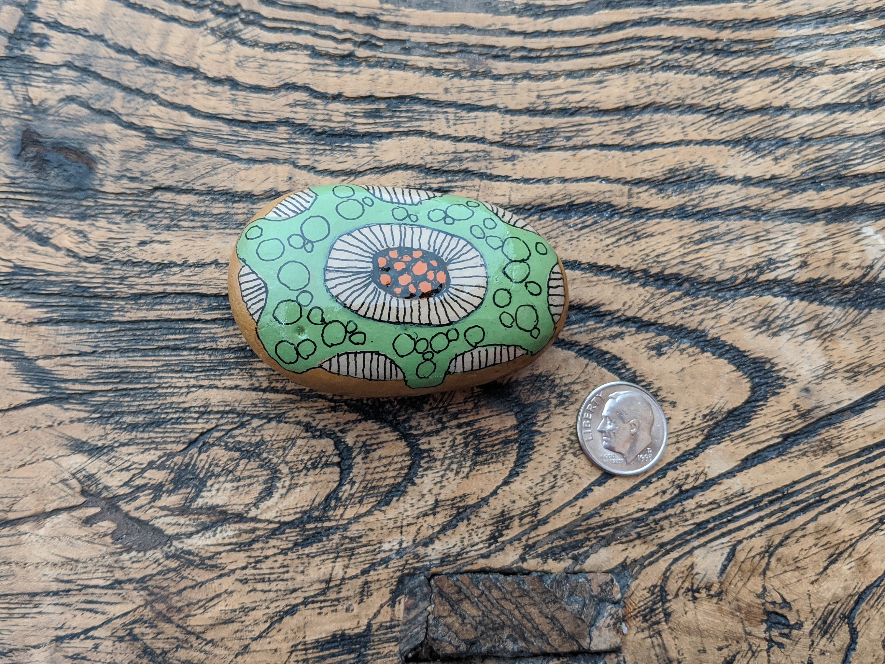 Abstract Hand Painted Rock, Painted Beach Rock, Paperweight, Gifts ...