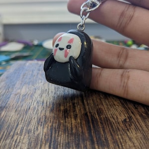 Handmade No Face Keychain L Polymer Clay Keychain L Spirited Away No ...