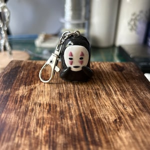 Handmade No Face Keychain L Polymer Clay Keychain L Spirited Away No ...