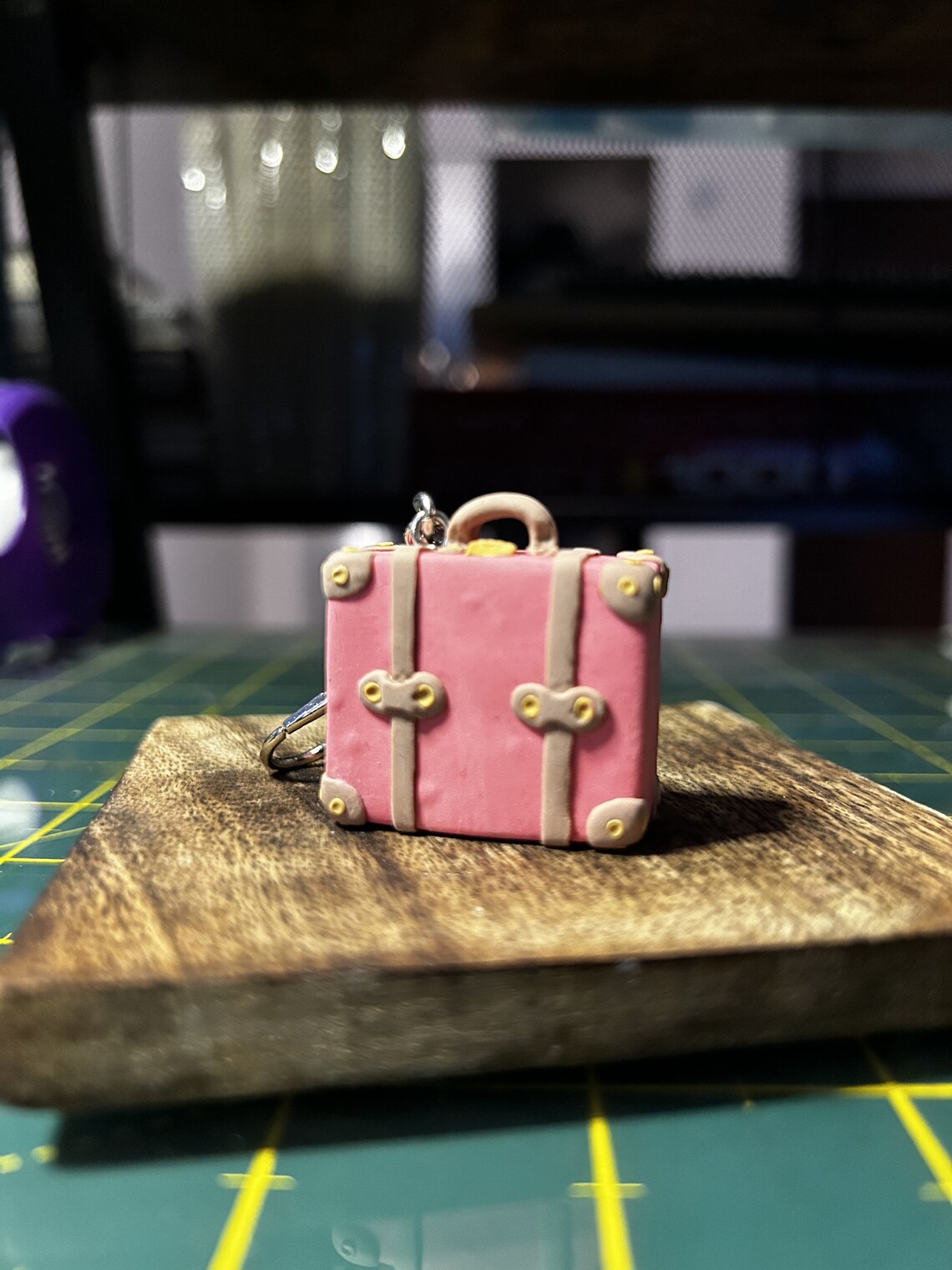 Handmade Suitcase Keychain L Custom Suitcase Keychain L Black Suitcase ...