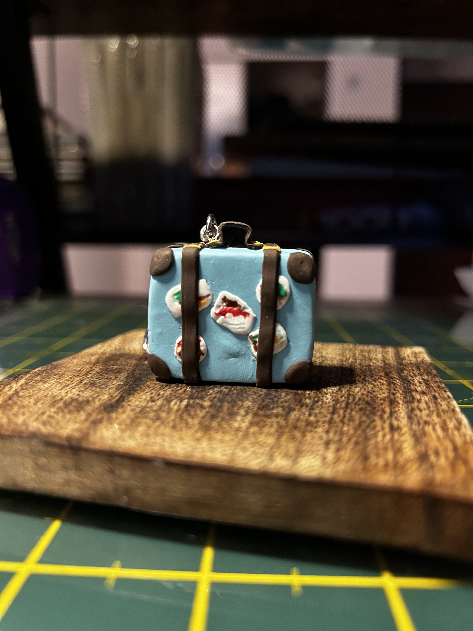 Handmade Suitcase Keychain L Custom Suitcase Keychain L Black Suitcase ...