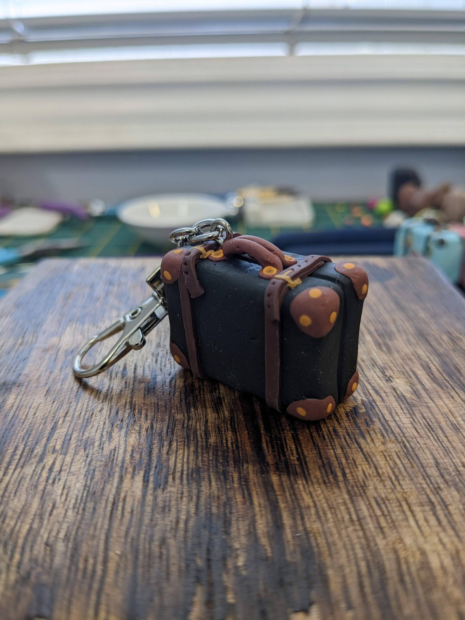 Handmade Suitcase Keychain L Custom Suitcase Keychain L Black Suitcase ...