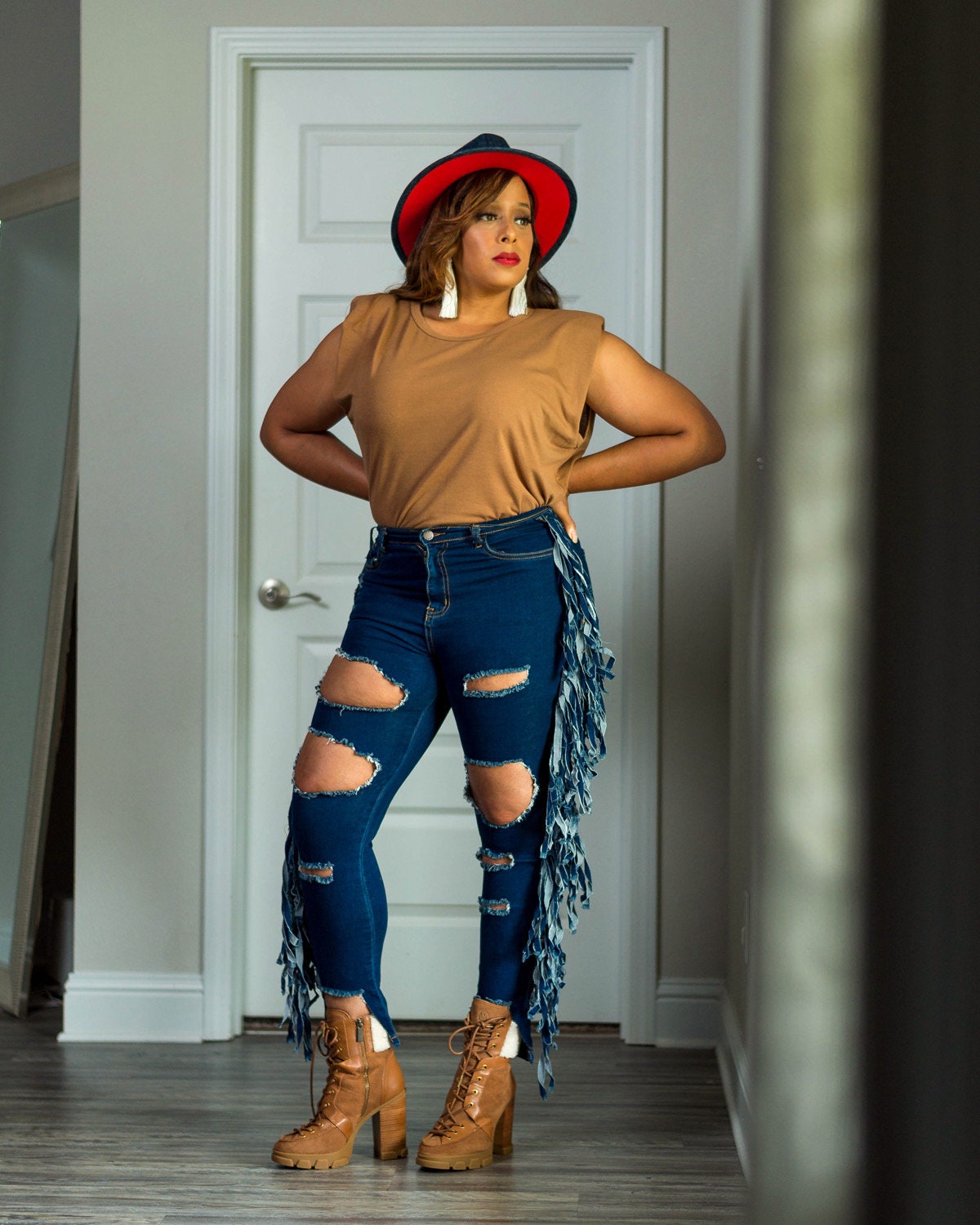 Denim Fedora Hat Men's Denim Fedora Hat Womens Denim - Etsy