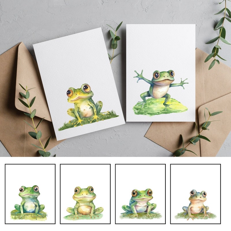 Frog Card - Etsy