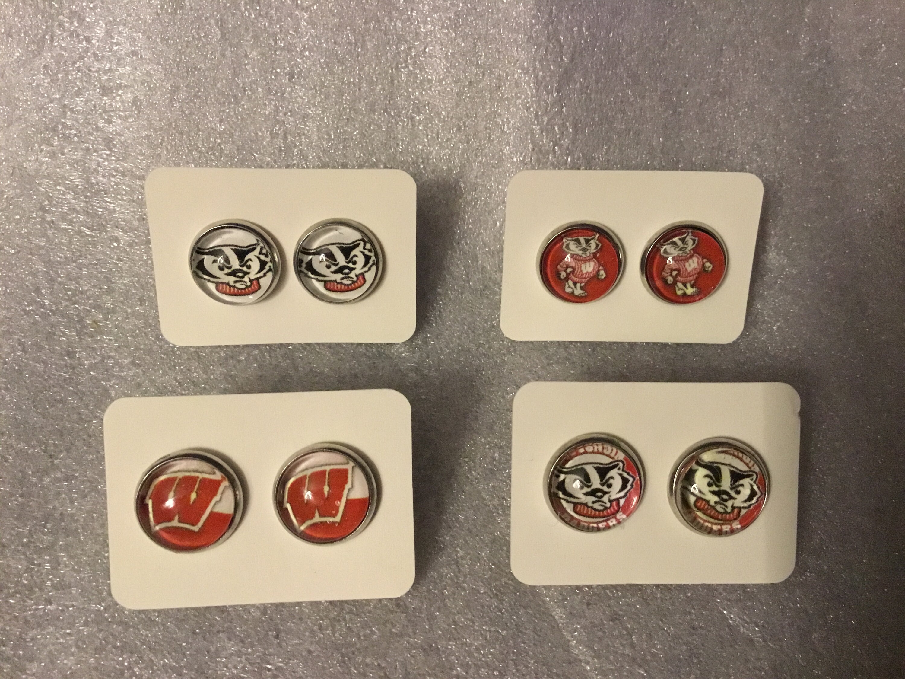 Wisconsin Badgers Bucky Badger Inspired Earrings - Etsy