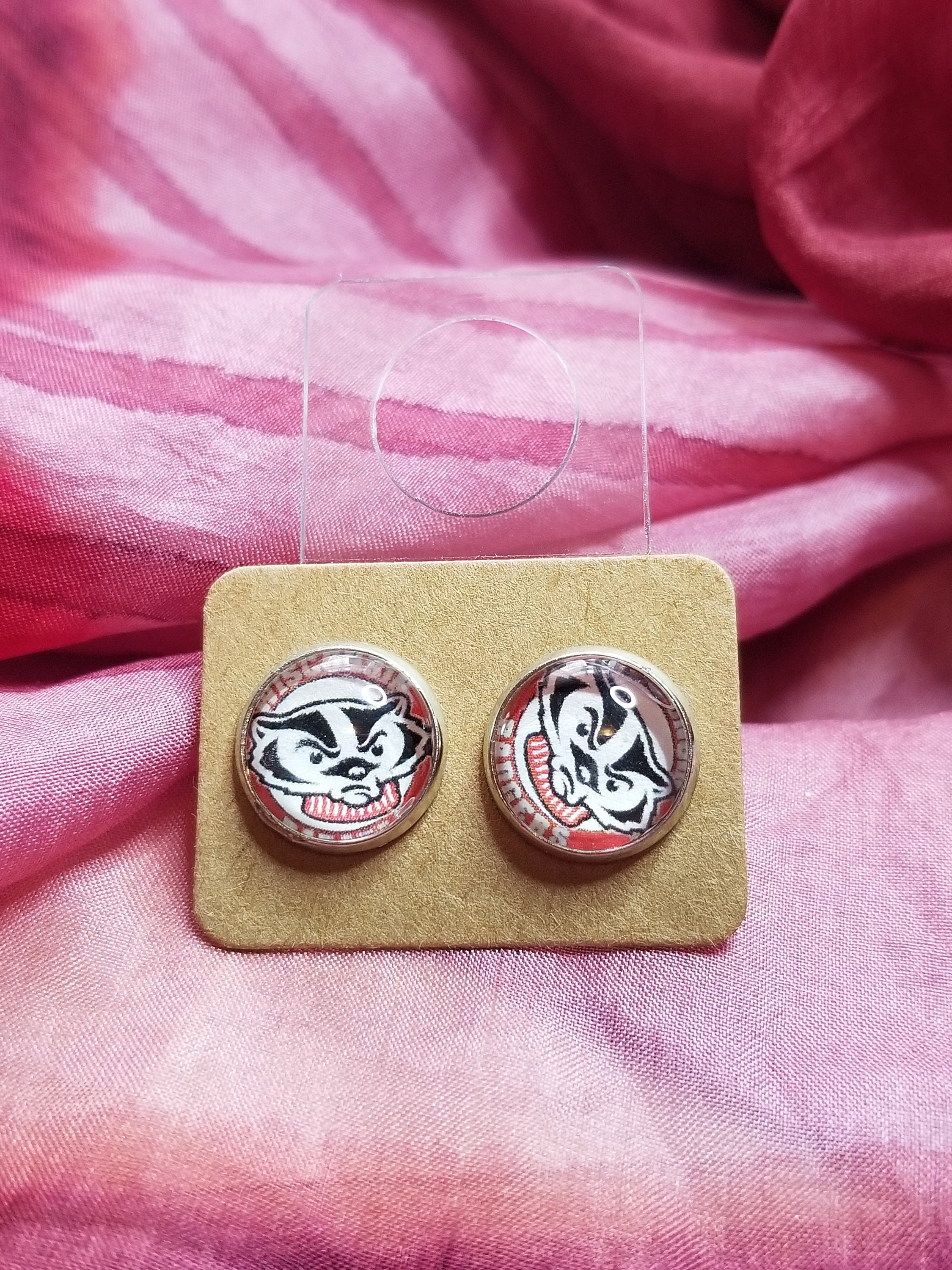 Wisconsin Badgers Bucky Badger Inspired Earrings - 4 Designs - Etsy