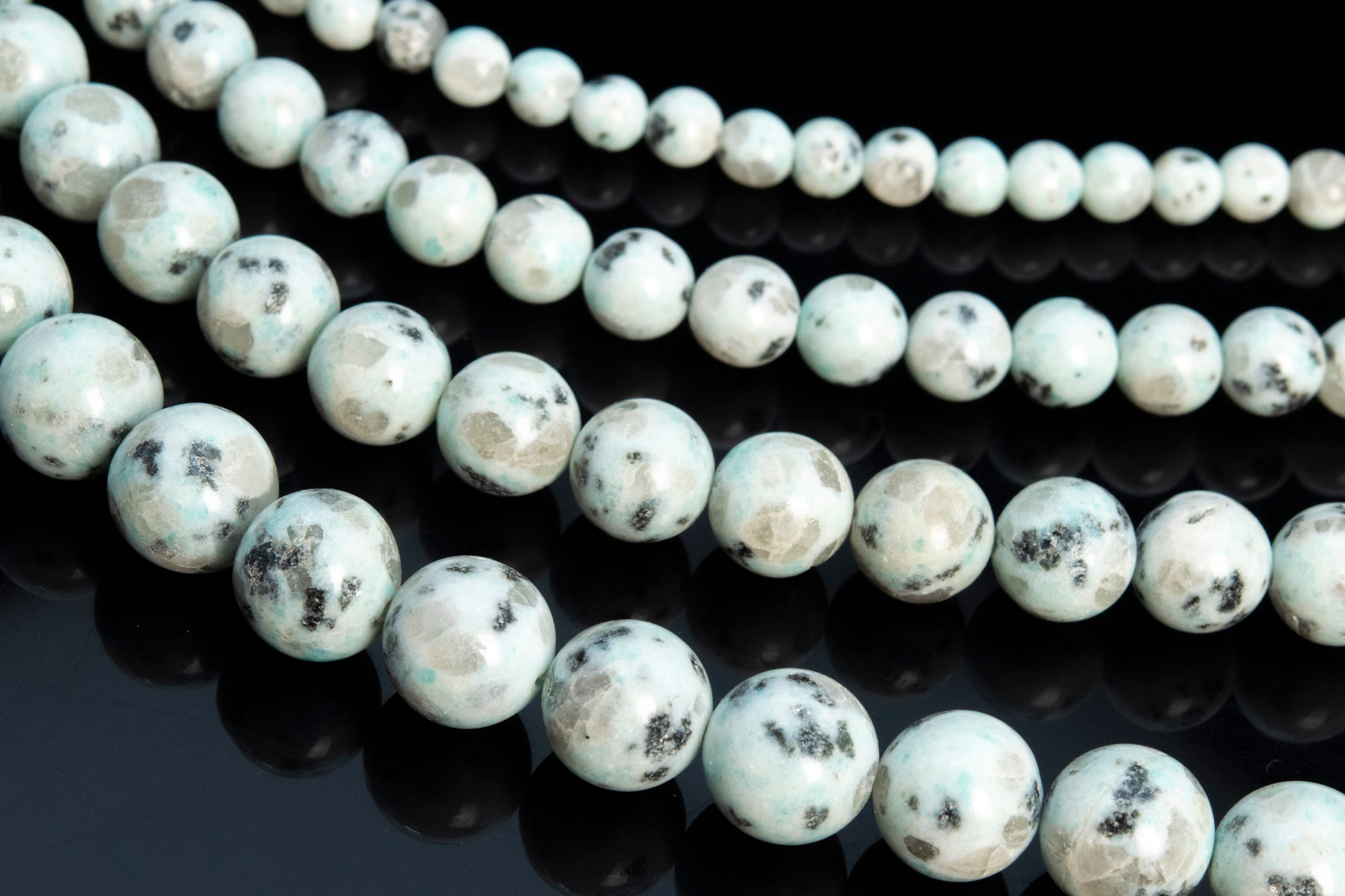 Sesame Jasper, Green Natural Gemstone 4/6/8/10/15mm Smooth Round Loose ...