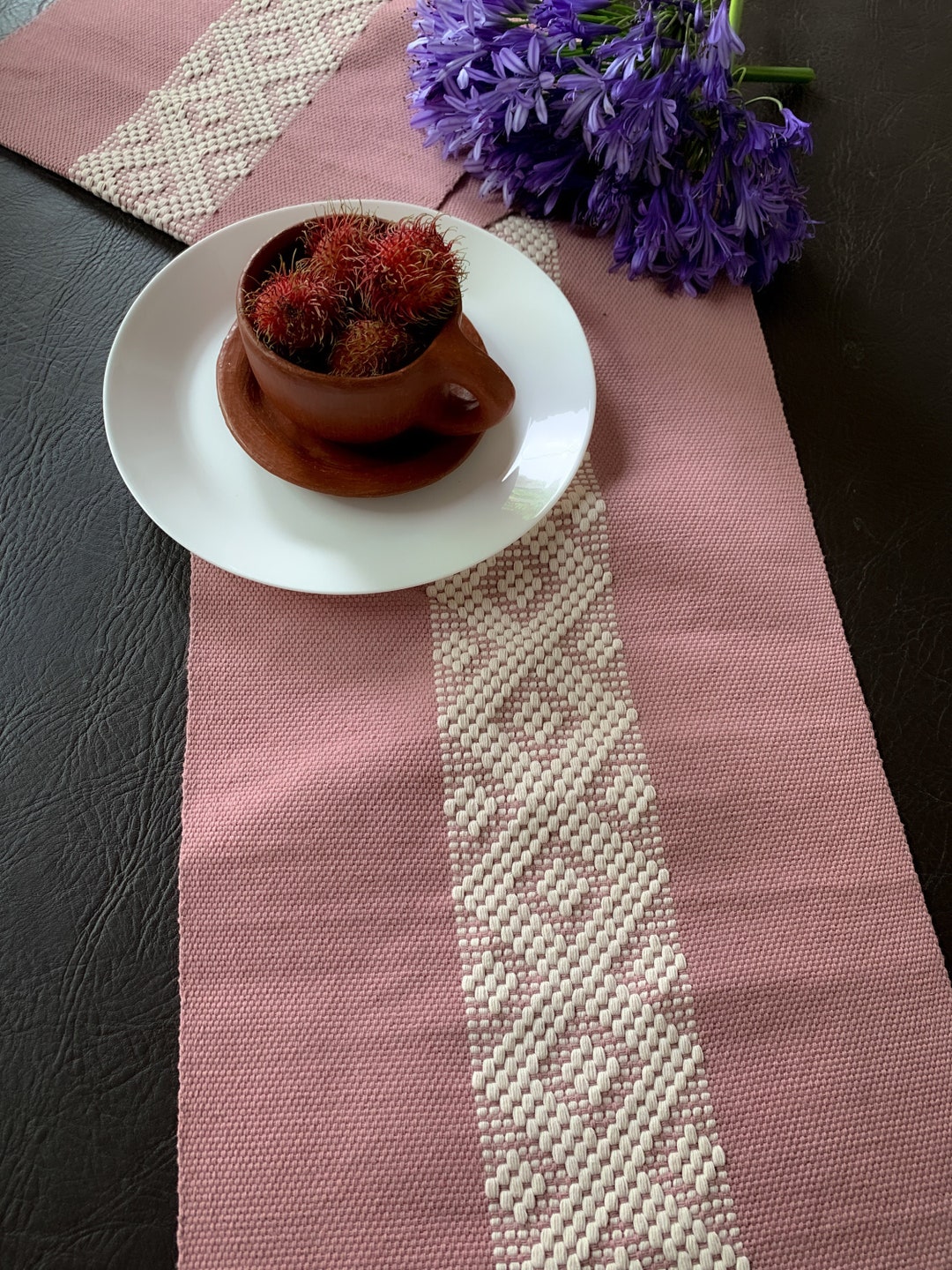Cotton Table Runner Handwoven Bed Runner Linens Cloth Kitchen Table ...