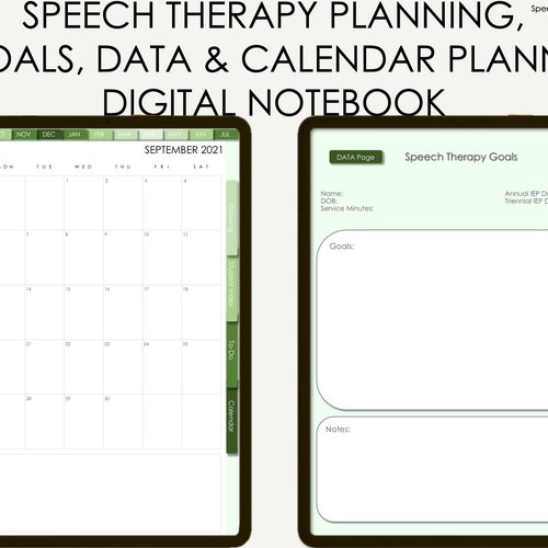 Speech Occupational Physical Therapy Planning Goal Data - Etsy