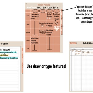 Speech, Occupational, Physical Therapy Planning, Goal, Data, and to Do ...