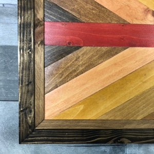 Original Geometric Wood Wall Art CROSSROADS Statement Handcrafted ...