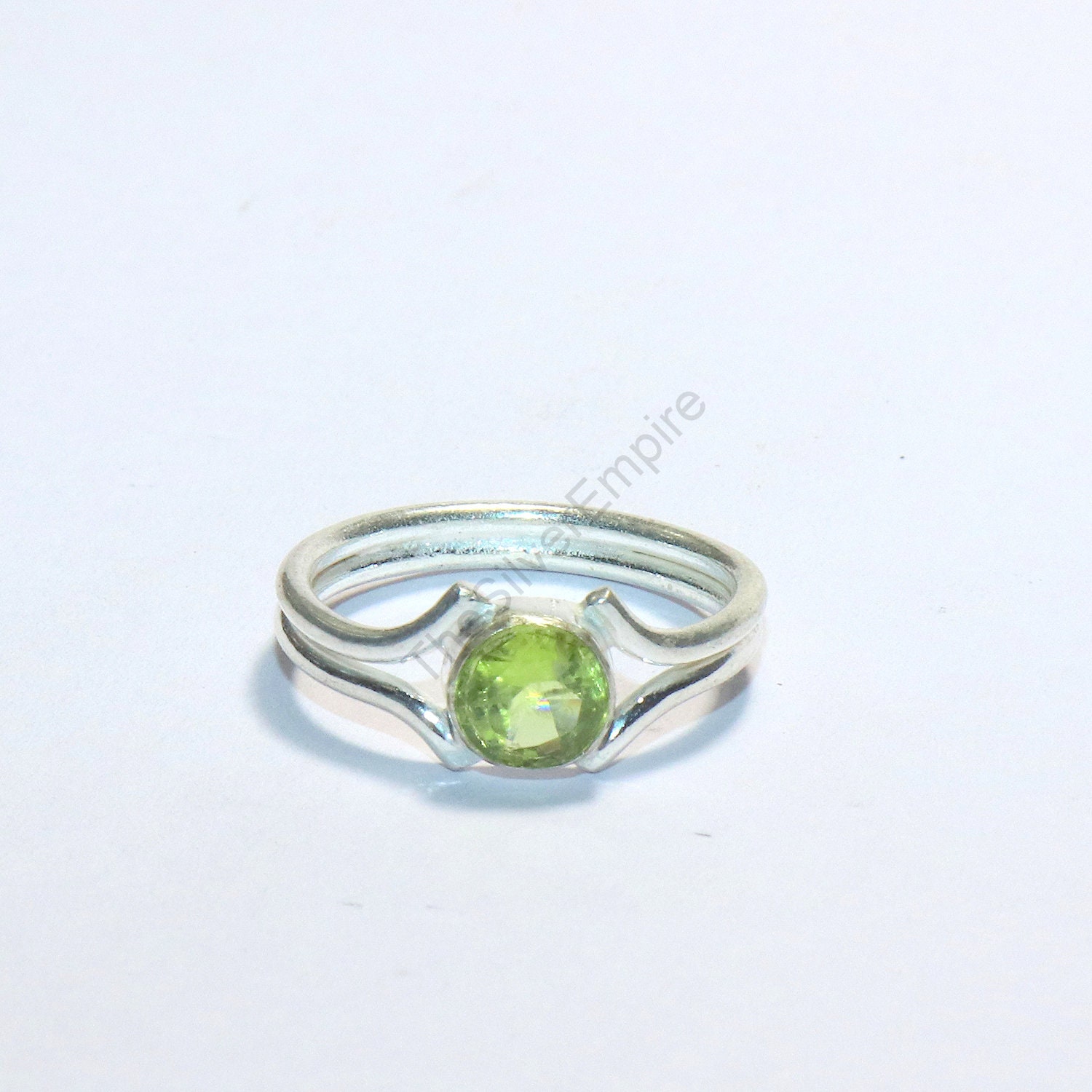 925 Sterling Silver Ring Peridot Ring Natural Green | Etsy