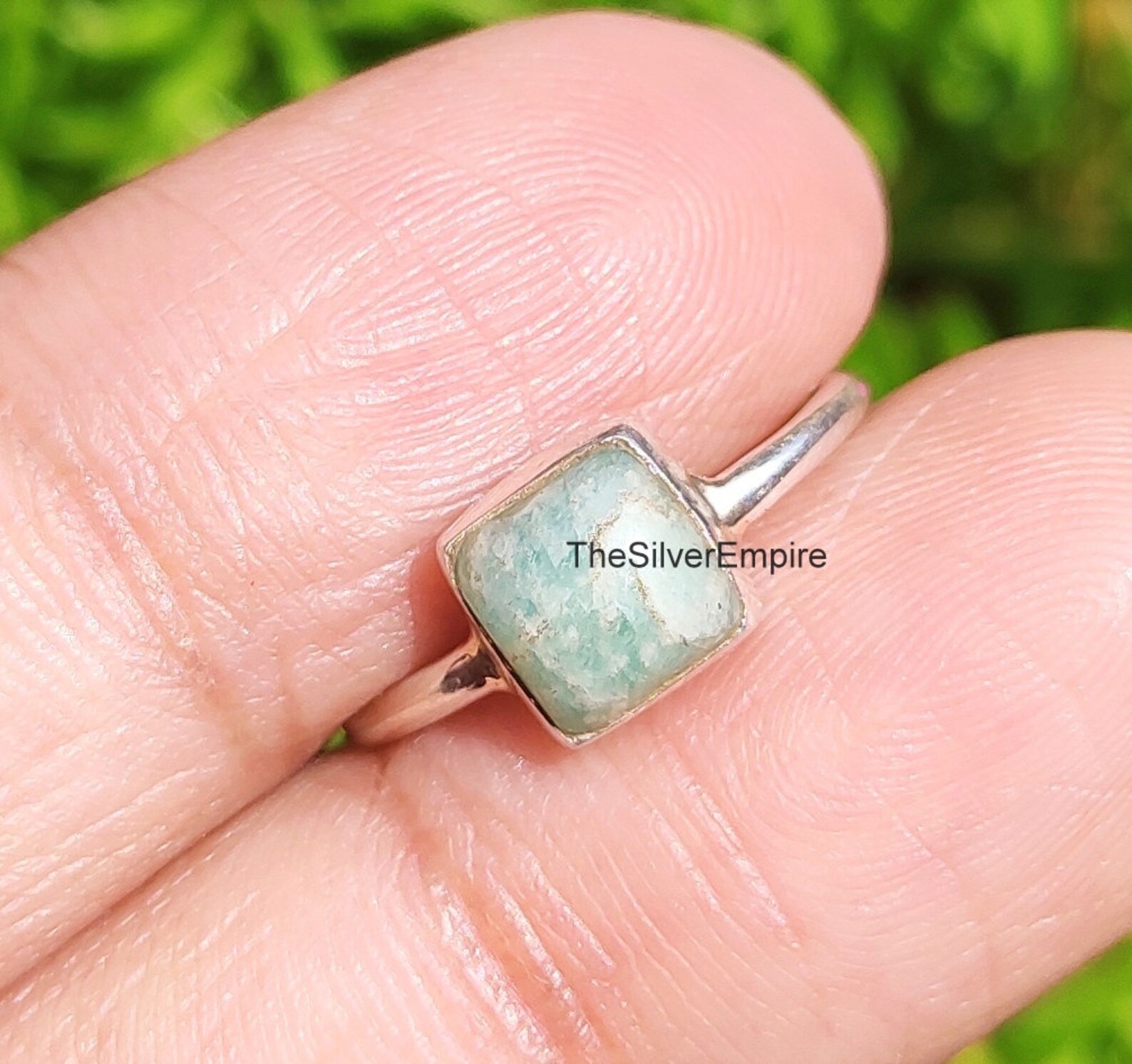 Amazonite Ring Handmade Ring 925 Sterling Silver Jewelry - Etsy UK