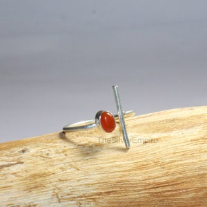 925 Sterling Silber Ring - Karneol Ring - natürlicher Karneol Edelstein ...