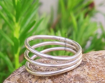 Triple Band Ring | Etsy