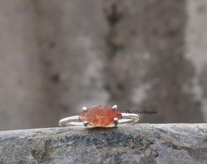 Sunstone Ring/ Minimalist Ring/ 14k Gold Filled Stacking Sunstone Ring/ Stackable/ Dainty ...
