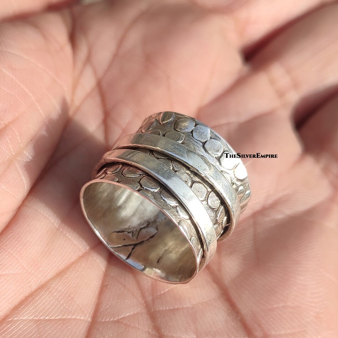 Designer Spinner Ring 925 Sterling Silver Ring Silver Ring Handmade ...