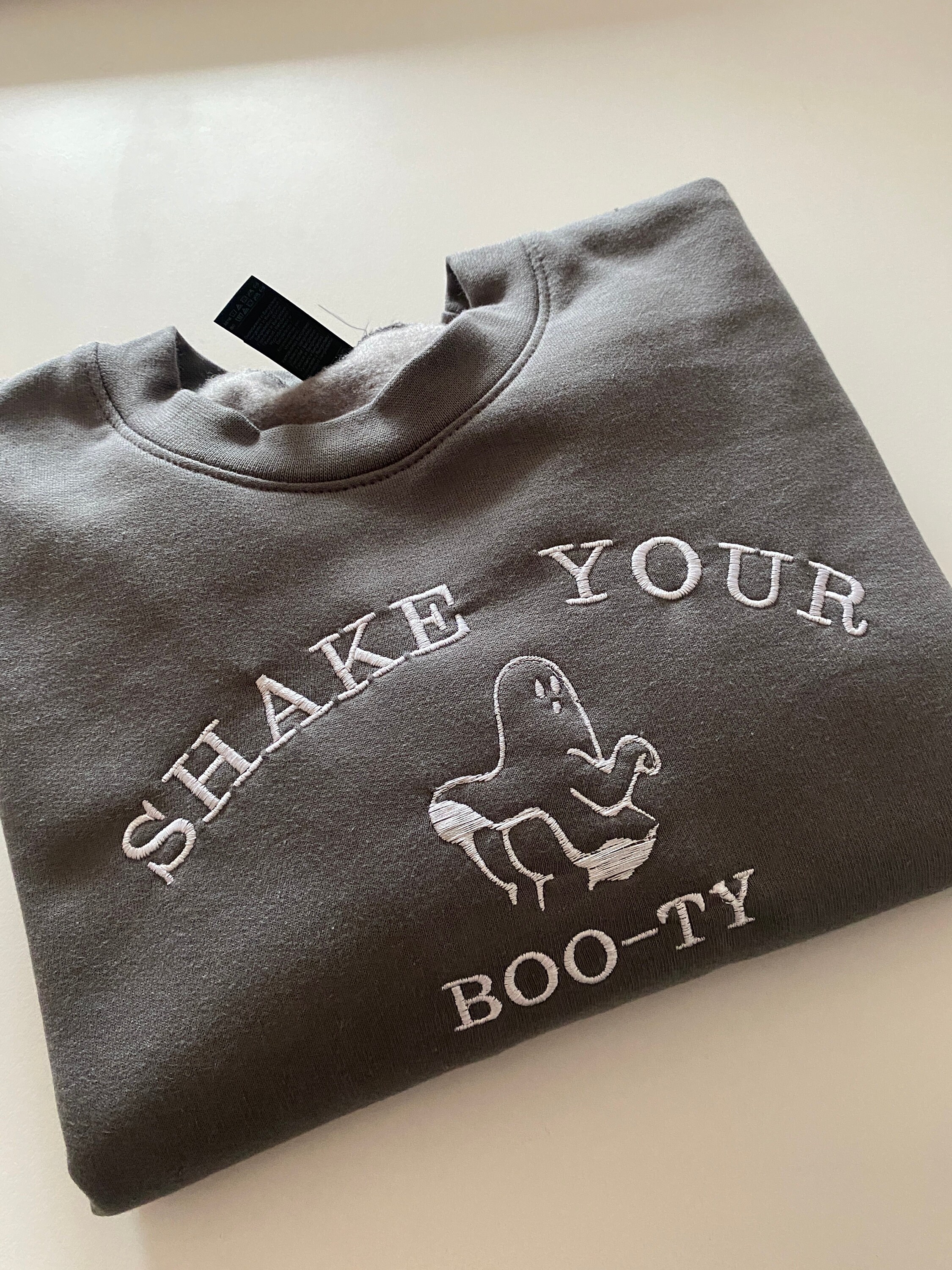 Shake Your Boo-ty Sweatshirt Vintage Halloween Sweater Embroidered ...