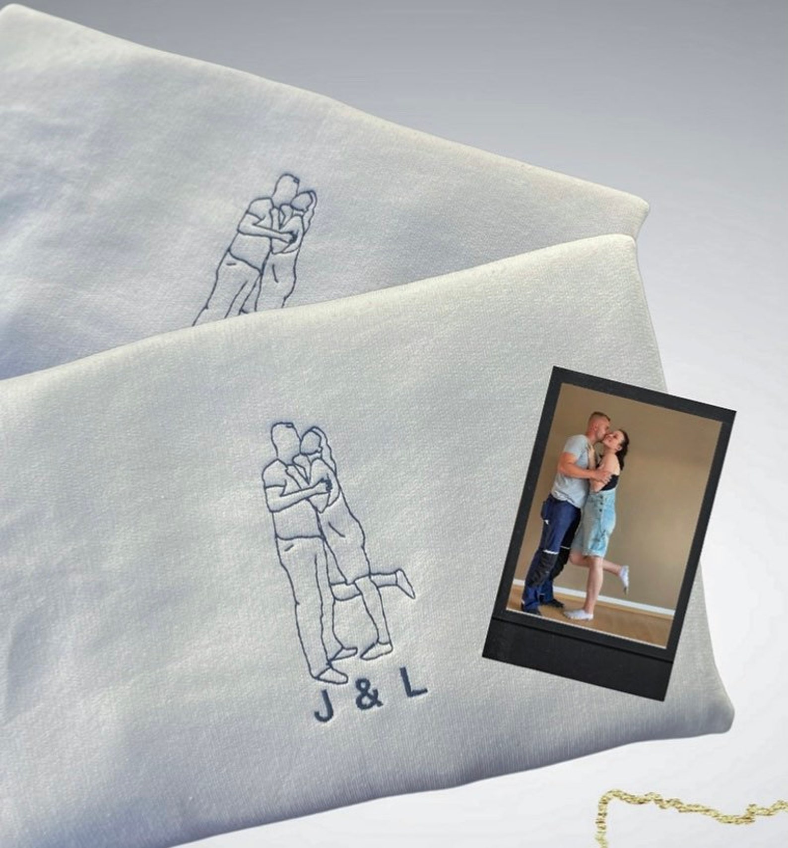 Bestickter Pullover/ Personalisierter bestickter Foto Sweater - Etsy.de