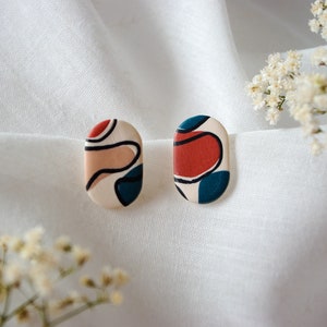 Handmade Abstract Art Polymer Clay Earrings - Etsy