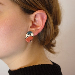 Handmade Abstract Art Polymer Clay Earrings - Etsy