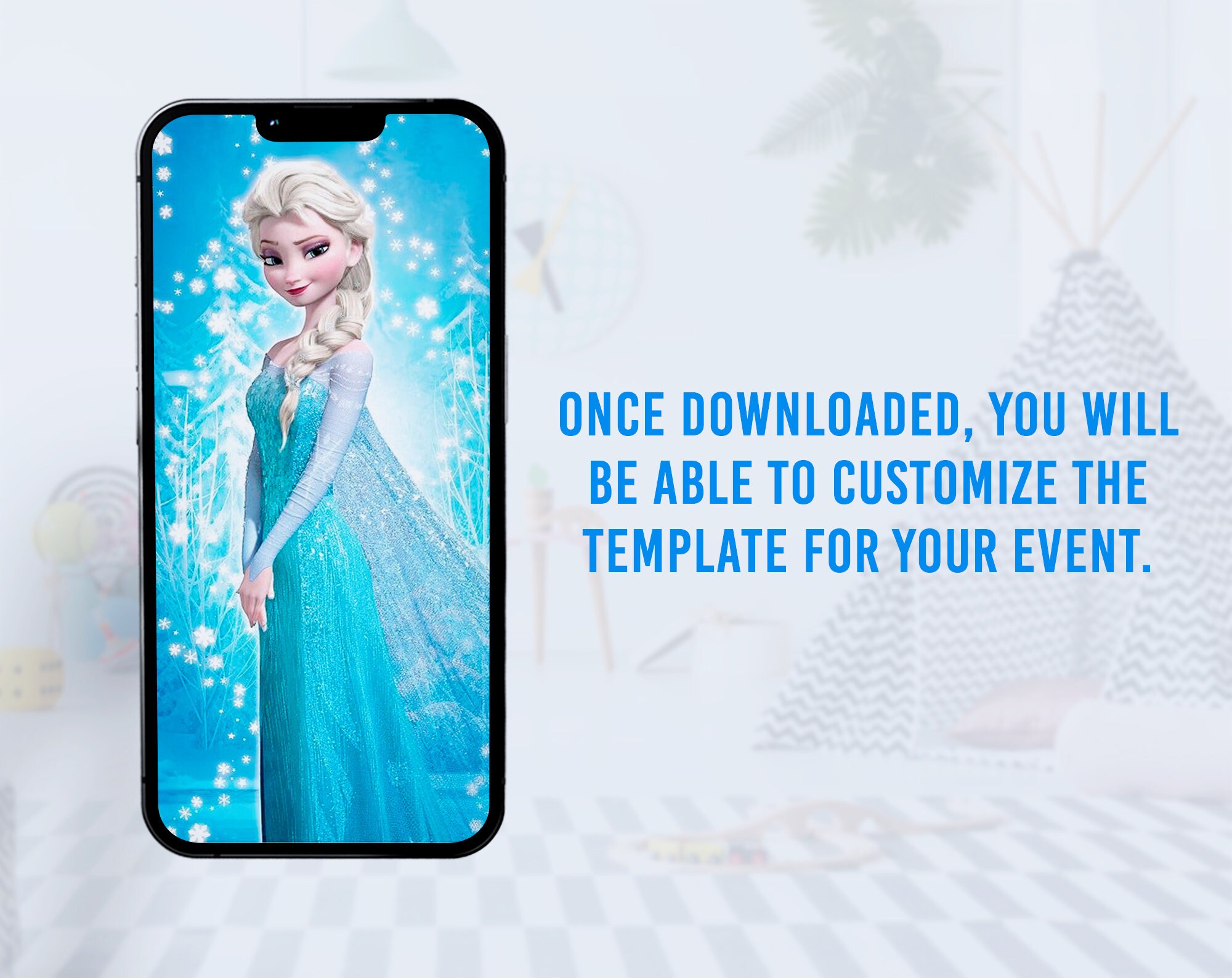 DIY Frozen Canva Template Invitation, Frozen Birthday Invitations ...