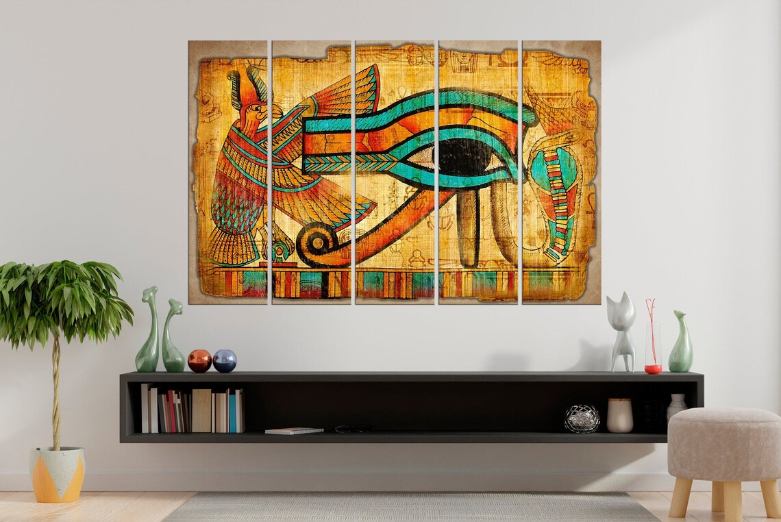 Ancient Egypt Eye of Horus Papyrus Wall Art Decor Modern Art - Etsy
