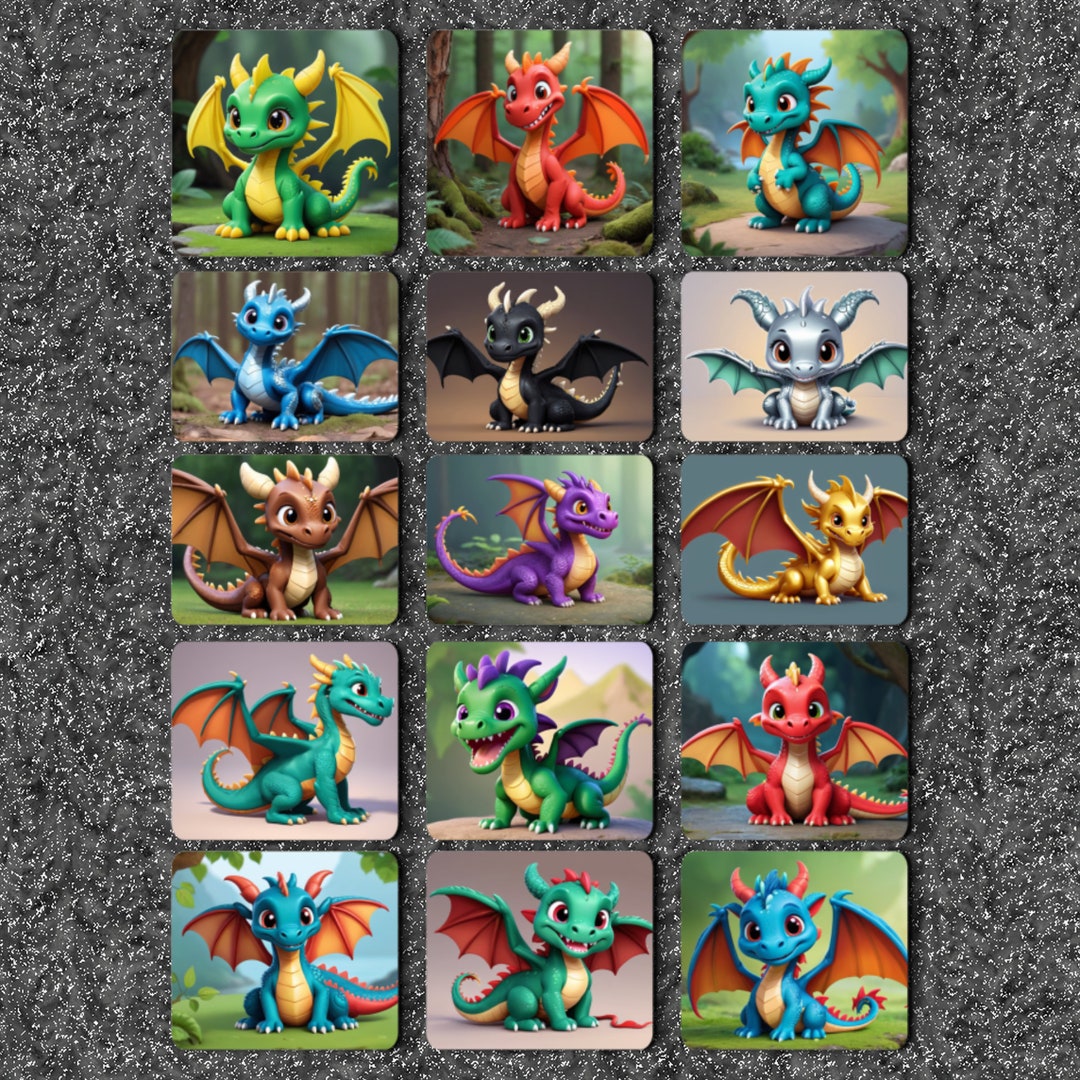 Mythical Marvels Collection: 15 Stickers and Magnets Featuring Fantasy ...