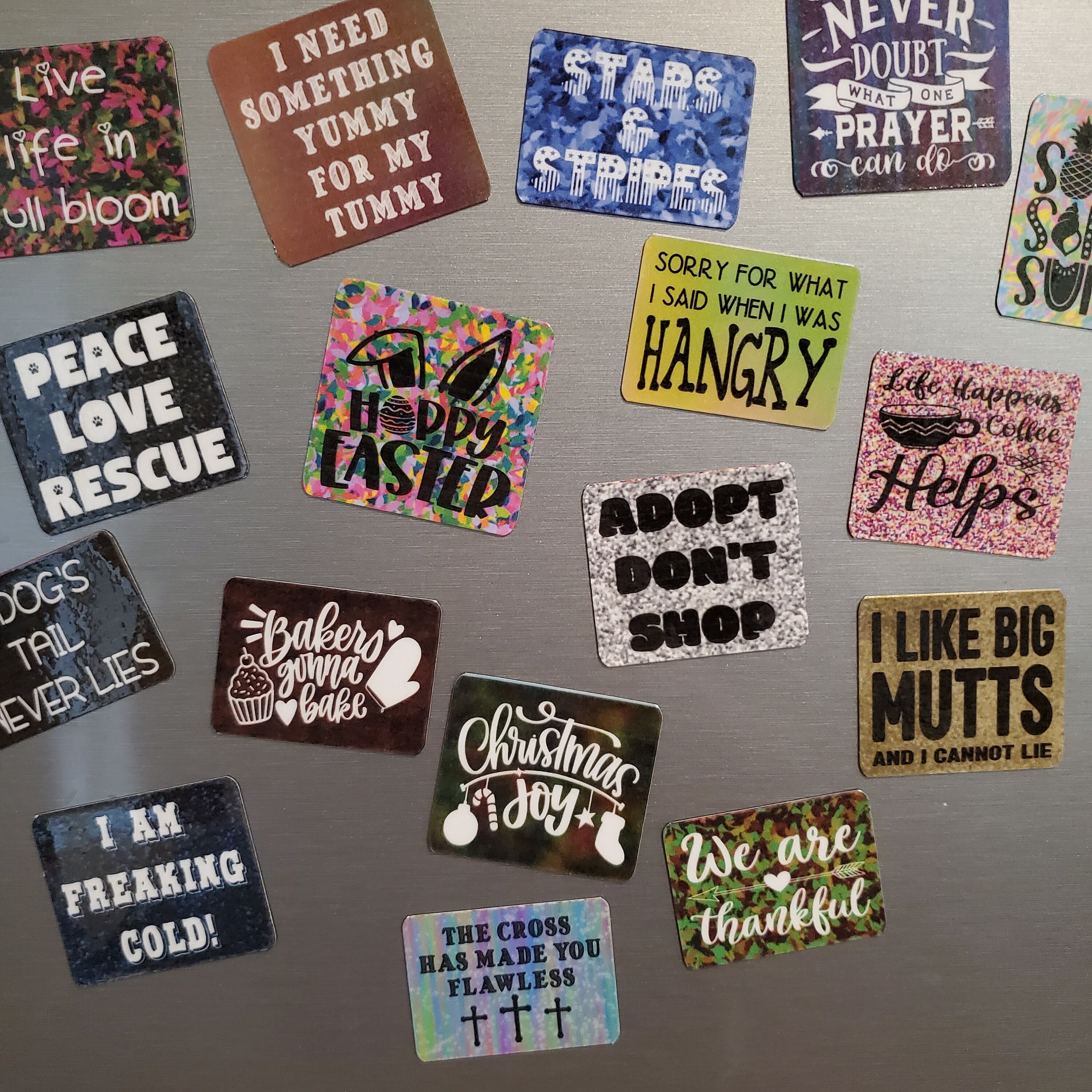 Winter Sticker/ Magnet Set 15 Stickers, Removable, Water-resistant ...