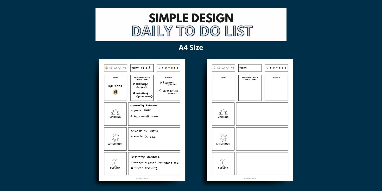 Timeblock Daily to Do List Printable // Daily Schedule // One Page ...