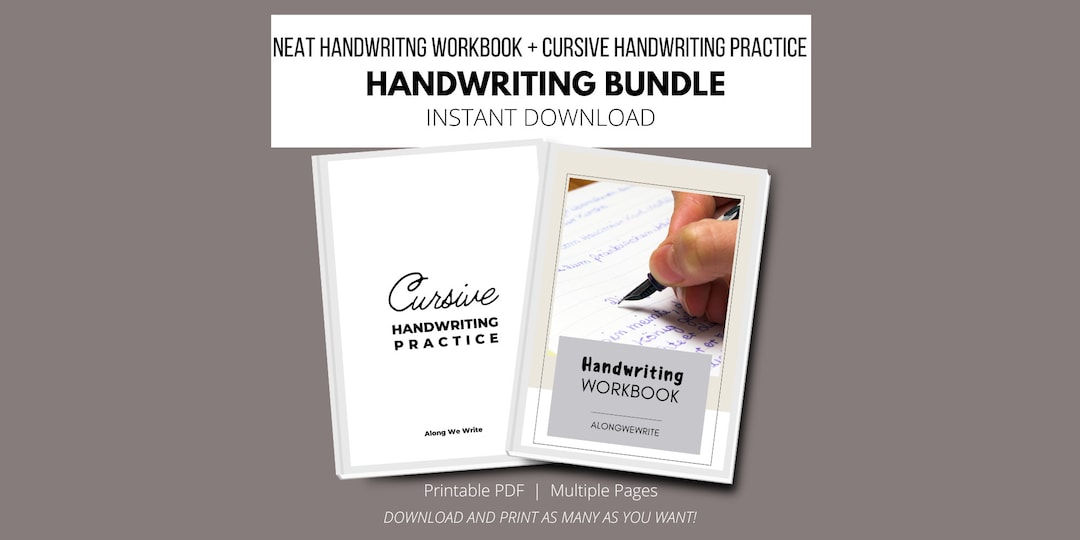 Handwriting Practice Bundle // Neat Handwriting Workbook for Adults ...