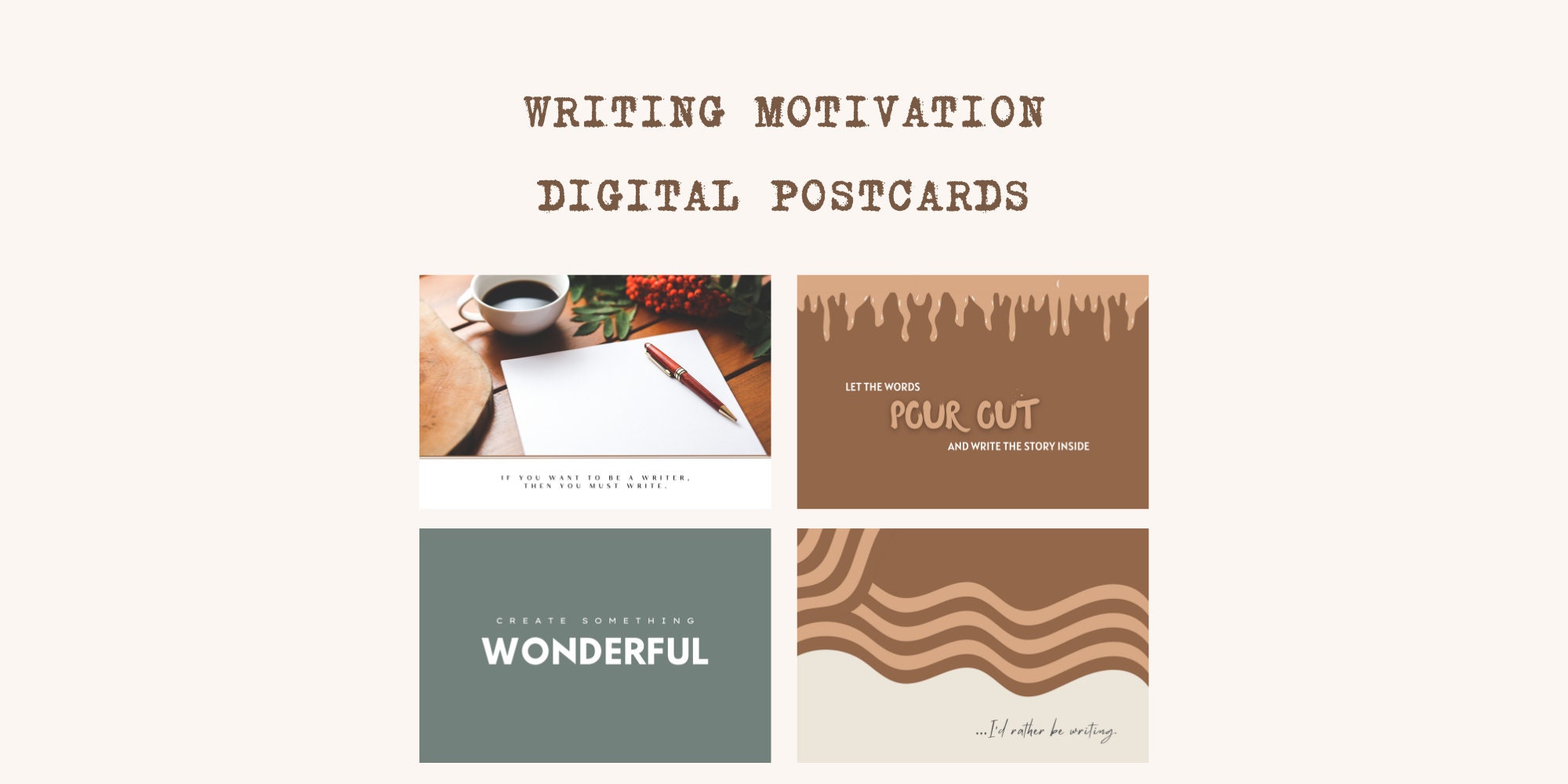 Digital Writing Motivation Postcards for Creative Writing // for ...