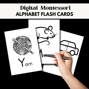 Alphabet Printable Flash Cards / Montessori Flashcards / Educational ...