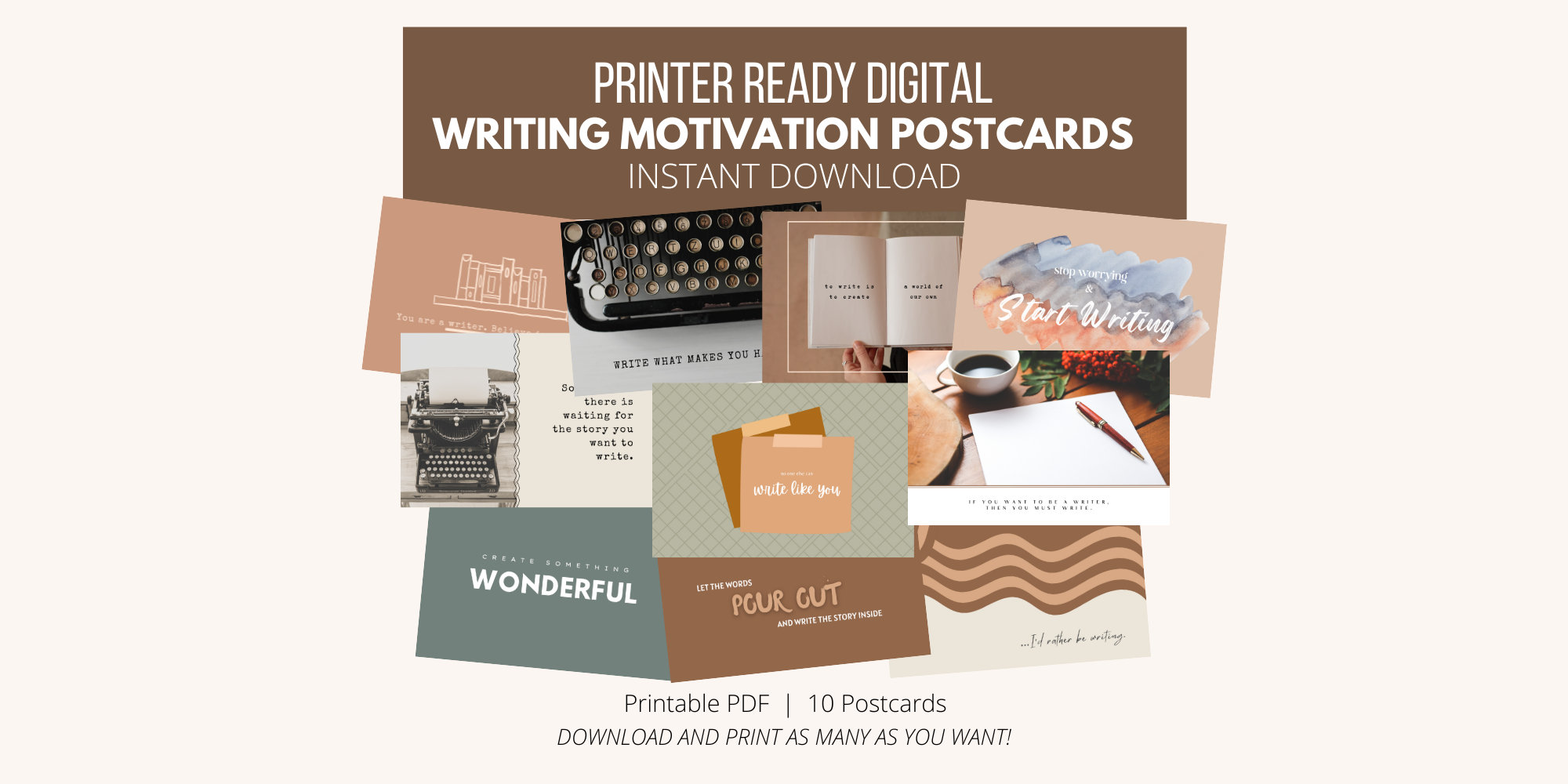 Digital Writing Motivation Postcards for Creative Writing // for ...