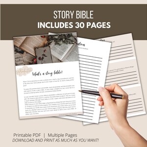 Story Bible Template and Checklist for Creative Writing // Book Planner ...