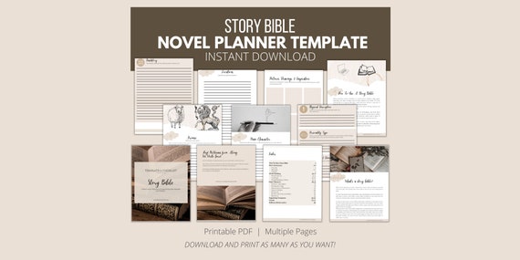Story Bible Template and Checklist for Creative Writing // - Etsy