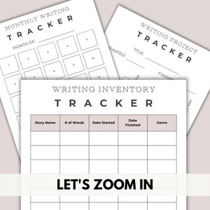 Writing Tracker Printable // A4, US Letter // Printables for Writers ...