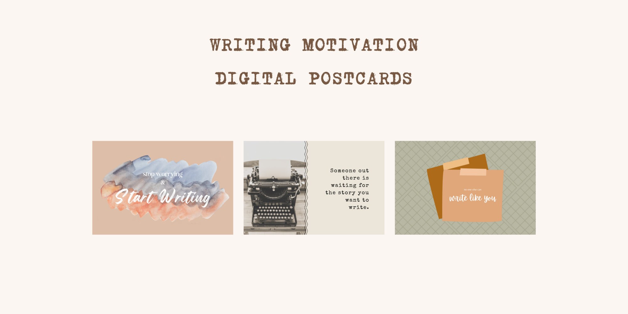 Digital Writing Motivation Postcards for Creative Writing // for ...