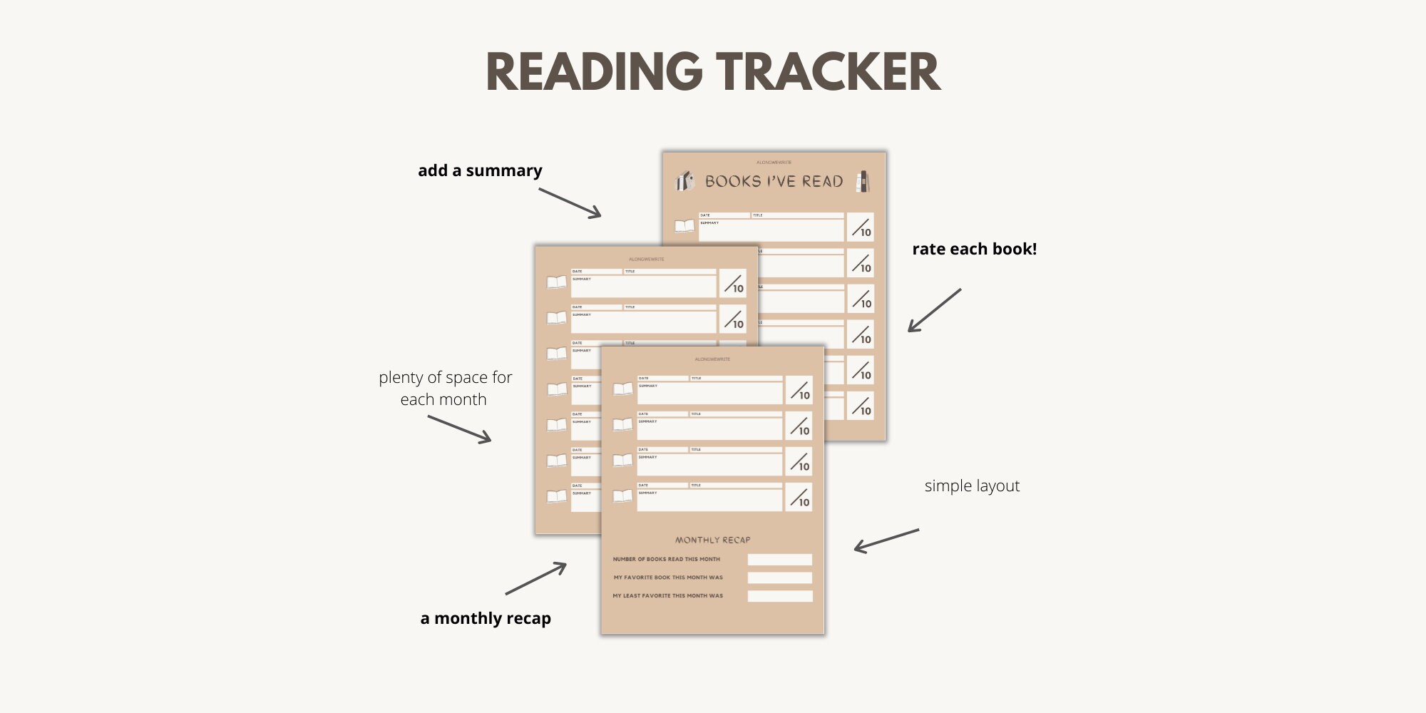 Reading Tracker Printable, Digital Download, Book Tracker - Etsy