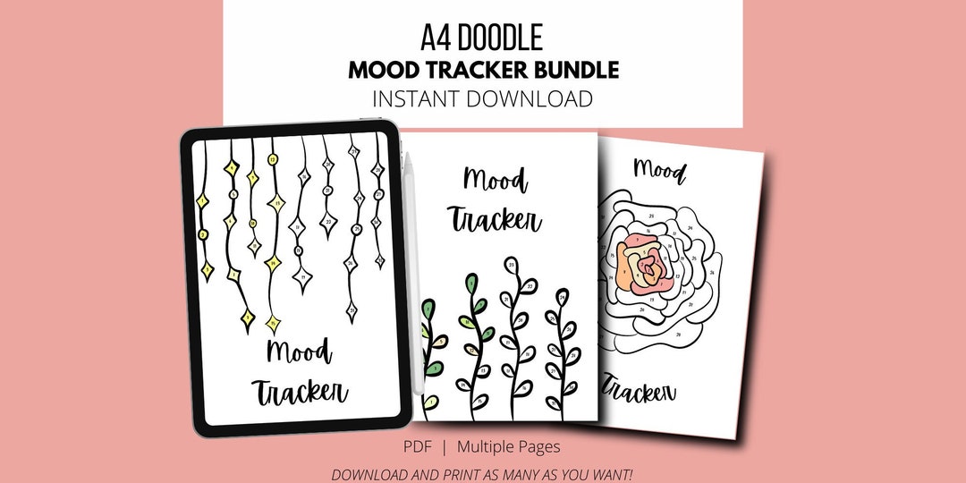 Doodle Mood Trackers for Bullet Journaling // Printable Mood Trackers ...