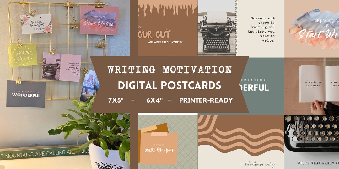 Digital Writing Motivation Postcards for Creative Writing // for ...