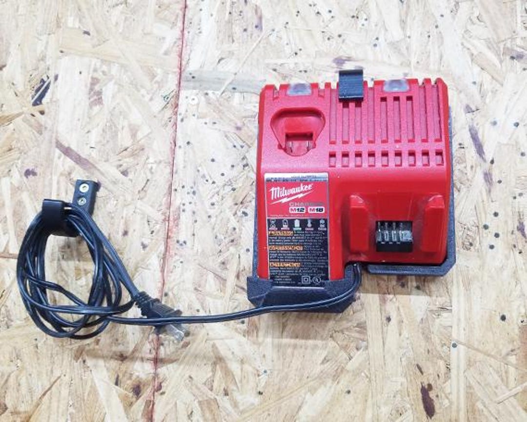 Milwaukee 48-59-1812 Charger Wall Mount - Tool Battery Charger Holder ...