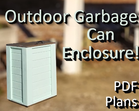 Outdoor Garbage Can Enclosure Plans Indoor Garbage Can - Etsy