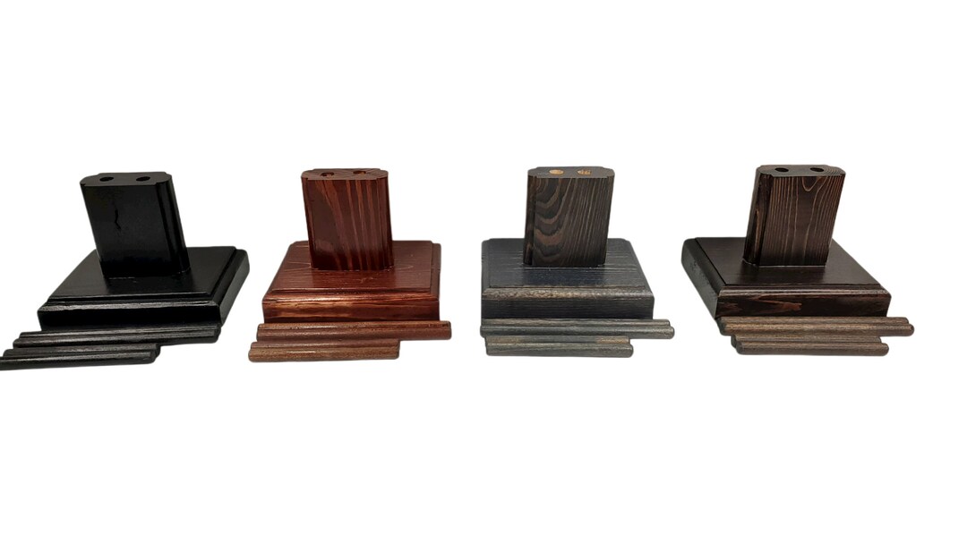 Handmade Wood Baseball Glove Display Stand: Stained & Sealed Drying ...