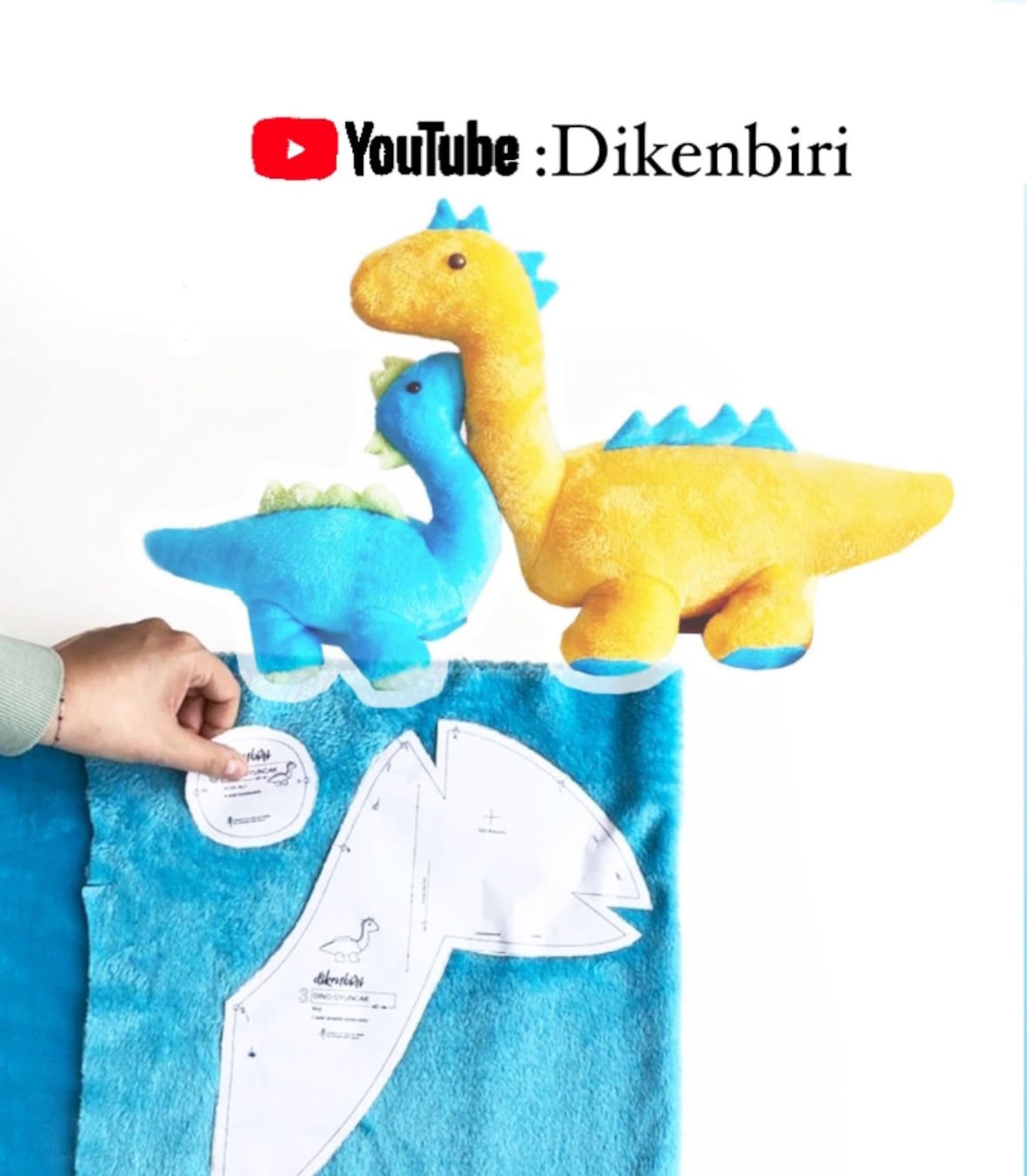 PDF 23 Inch Dinosaur Sewing Pattern- Stuffed Animal Gift- Printable 60 ...