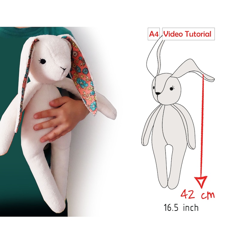 Bunny and Clothes Sewing PDF Pattern -stuffed Animal Rabbit-bunny Toy ...