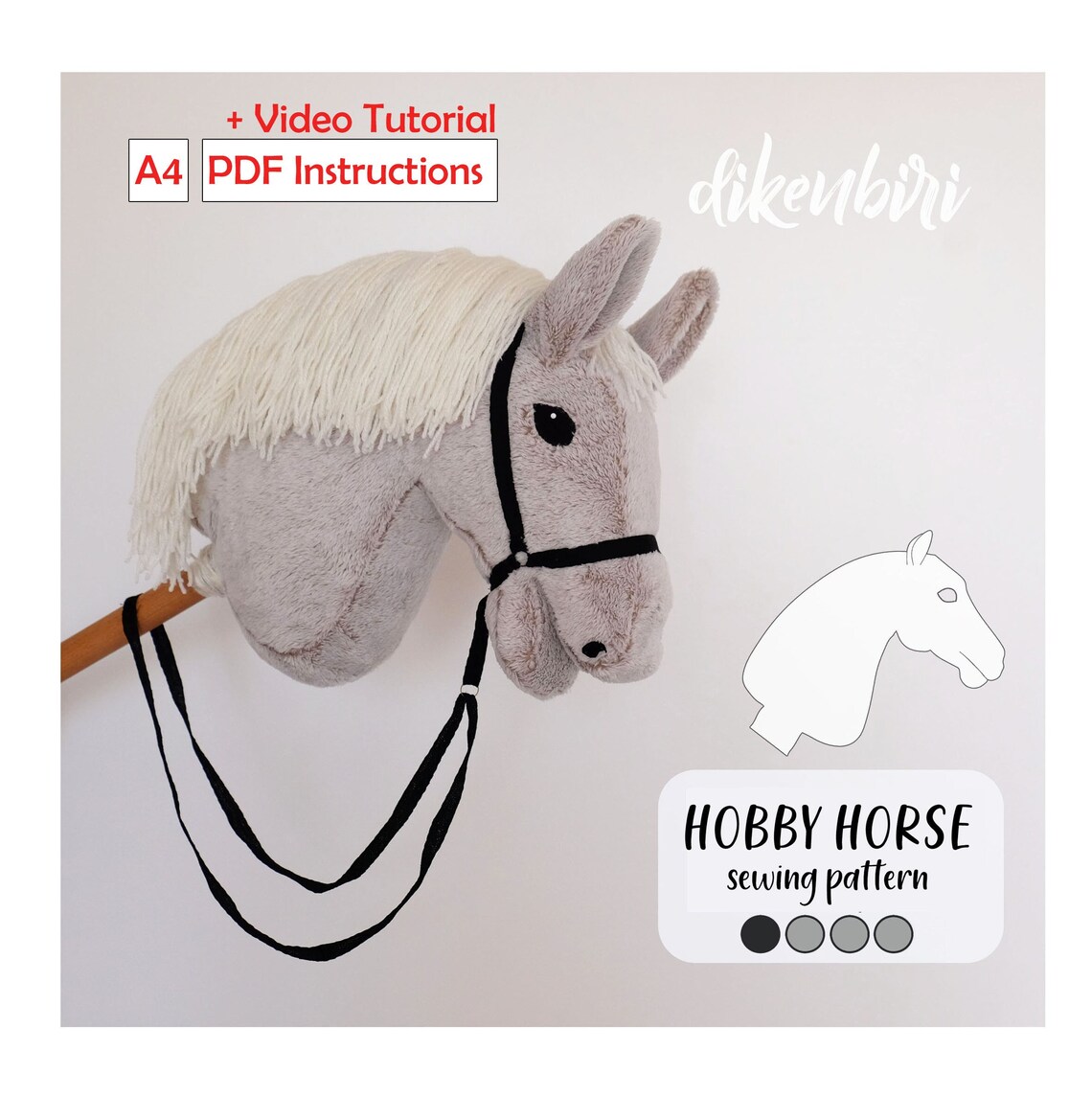 PDF Hobby Horse Sewing Pattern Stick Horse Toy Stuffed Horse - Etsy