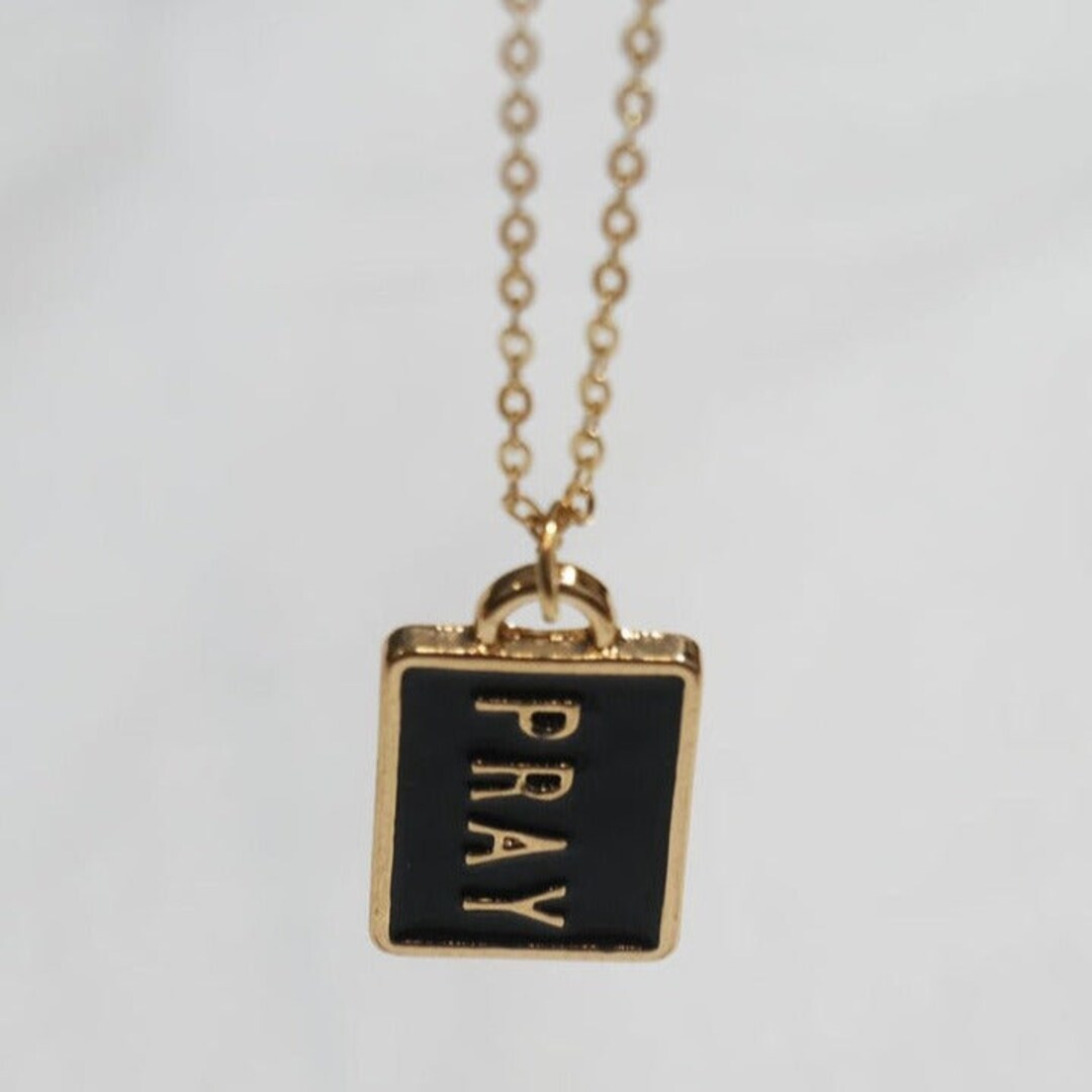 PRAY Necklace Plated Gold PRAY Name Necklace Christian Religious Gift ...