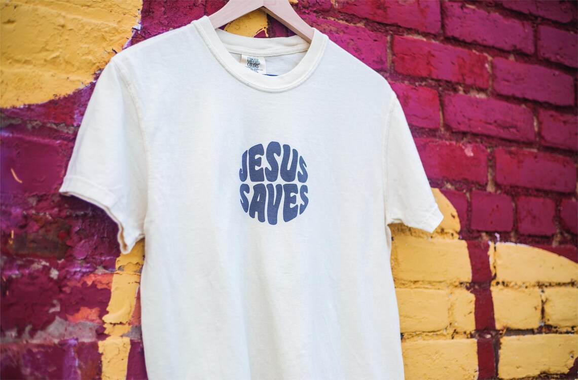 Jesus Saves T Shirt, Trending Christian Apparel, Comfor Colors, Faith ...